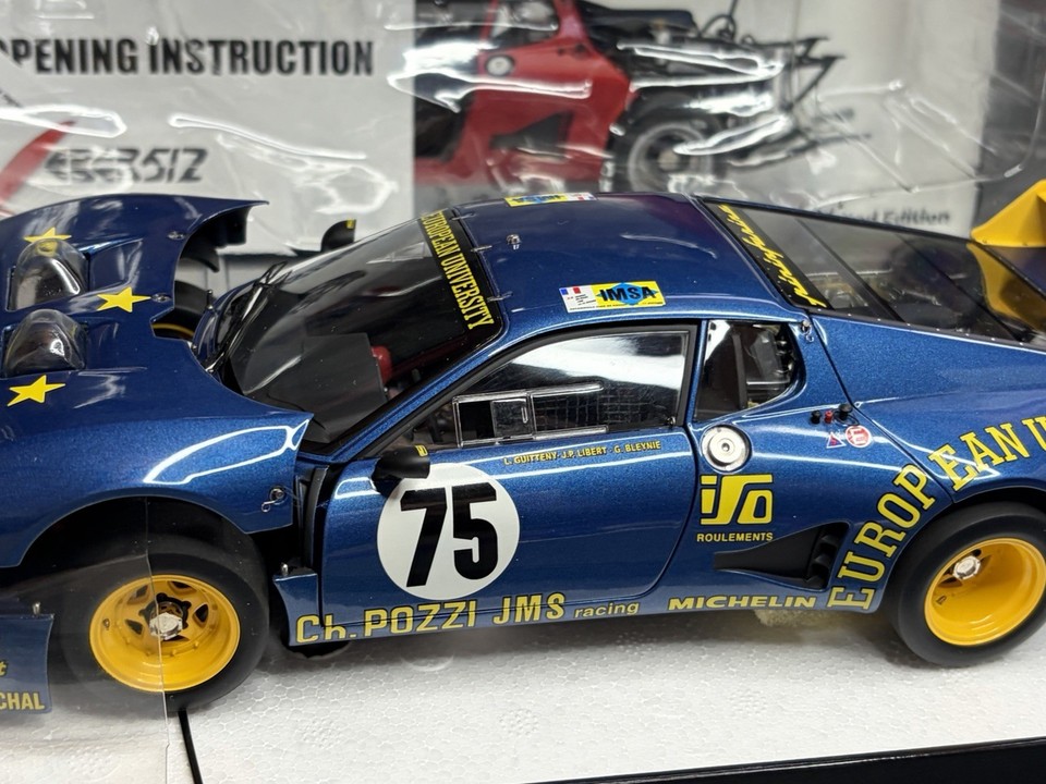 1:18 *BOXED* BBR 1980 FERRARI 512BB Le Mans #75 JMS RACING MODEL CAR ...