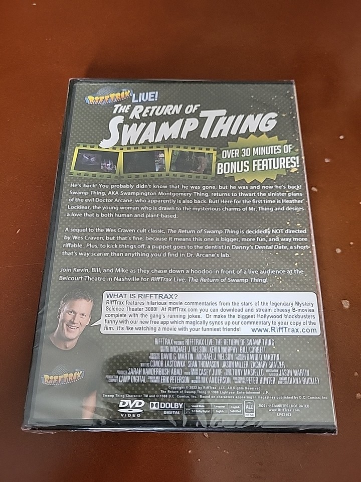 RiffTrax Live! The Return Of Swamp Thing (2022) DVD • New | eBay