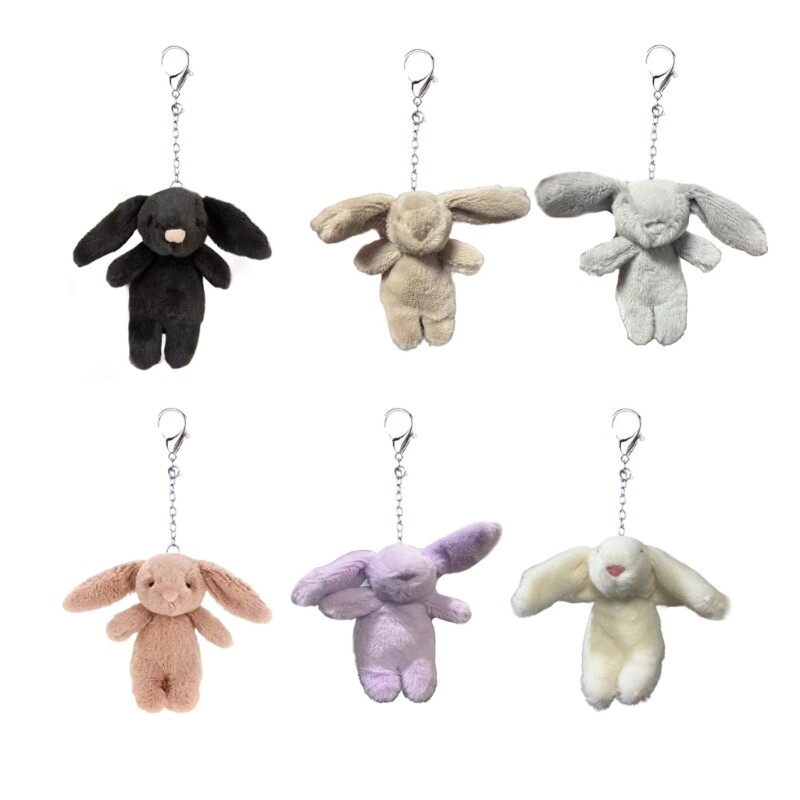 Adorable Rabbit Keyring Pendant Bag Accessory Practical Stuffed ...