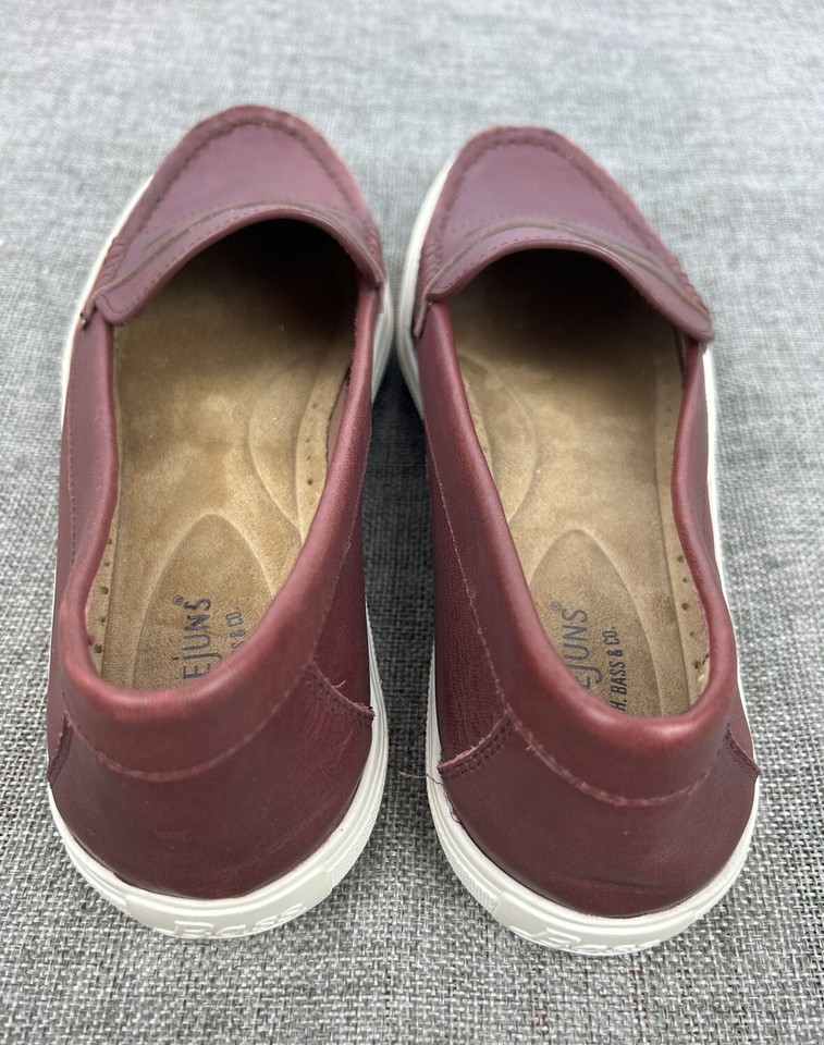 Bass Women’s Weejun Size 6.5M Weekend Penny Loafers Shoes Burgundy | eBay
