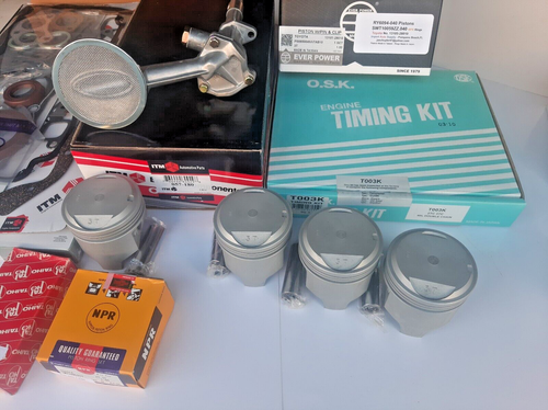 Toyota Corolla 3TC 80-82 Pistons & Rings Main,Rod,T/W Gaskets OSK ...