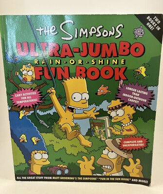 Simpsons, Ultra Jumbo Rain or Shine Fun Book by Matt Groening (1993) | eBay