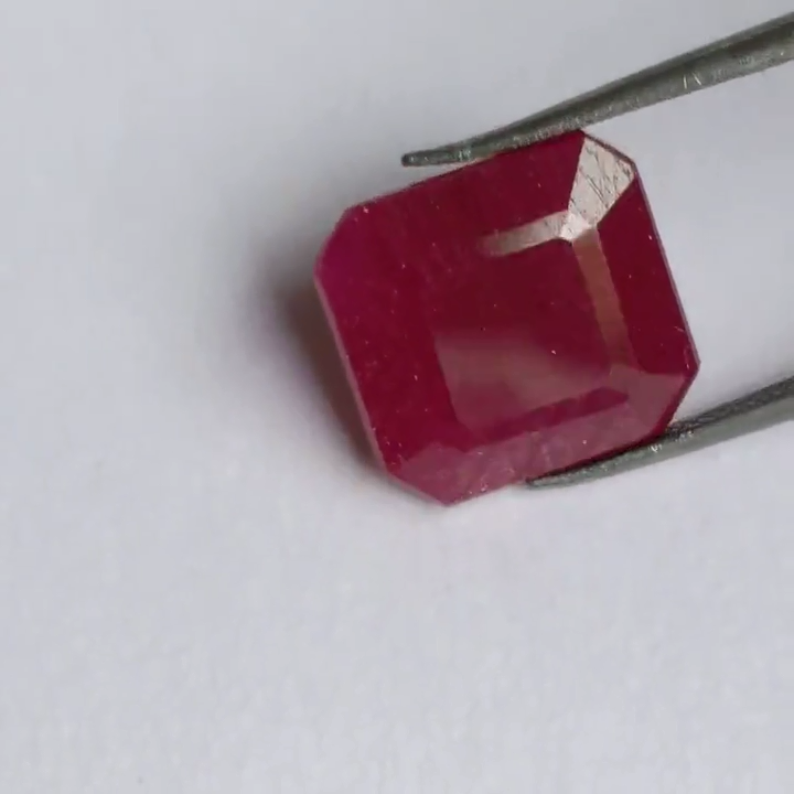 7.75 Ct Natural Red Ruby Octagon Cut Untreated Unheated Loose Gemstone ...