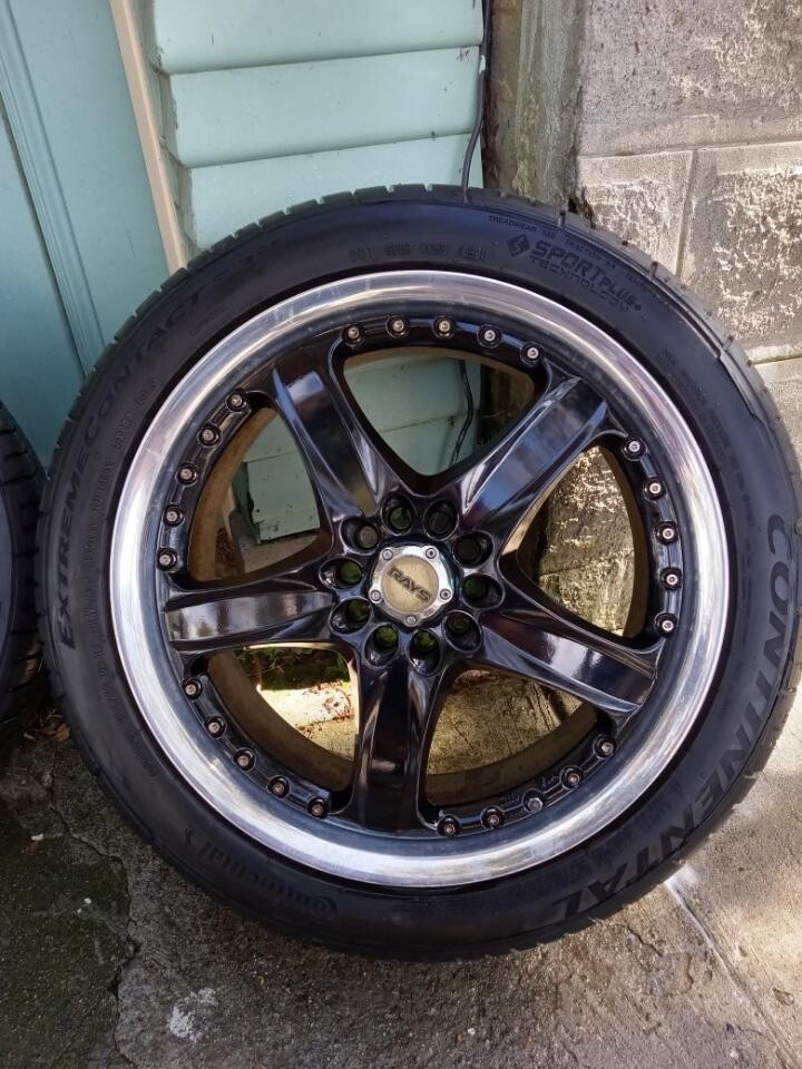 JDM RAYS VOLK RACING AV3 LIGHTWEIGHT RARE WORK 2 piece 17X7 5x100 ...