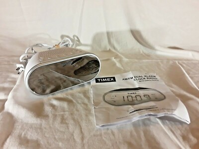 TIMEX - DUAL ALARM AM/FM Clock Radio with Battery Backup T2312 | eBay
