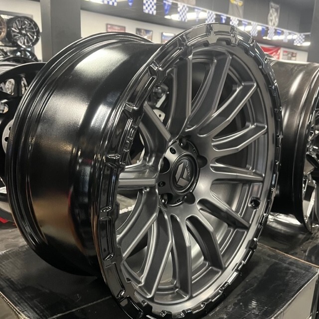4 Fuel FC866 Piston 20" Gunmetal Black Wheels Rims 20x9 6x5.5 Chevy GMC ...