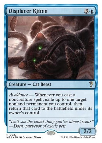 MTG - Displacer Kitten (White Border) - Mystery Booster 2 - Light Play ...