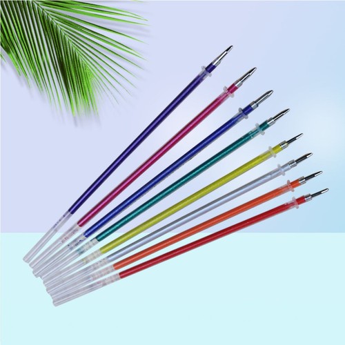 12 Pcs Color Glitter Refill Colored Pen Ink Refills Coloring Gel Pens ...