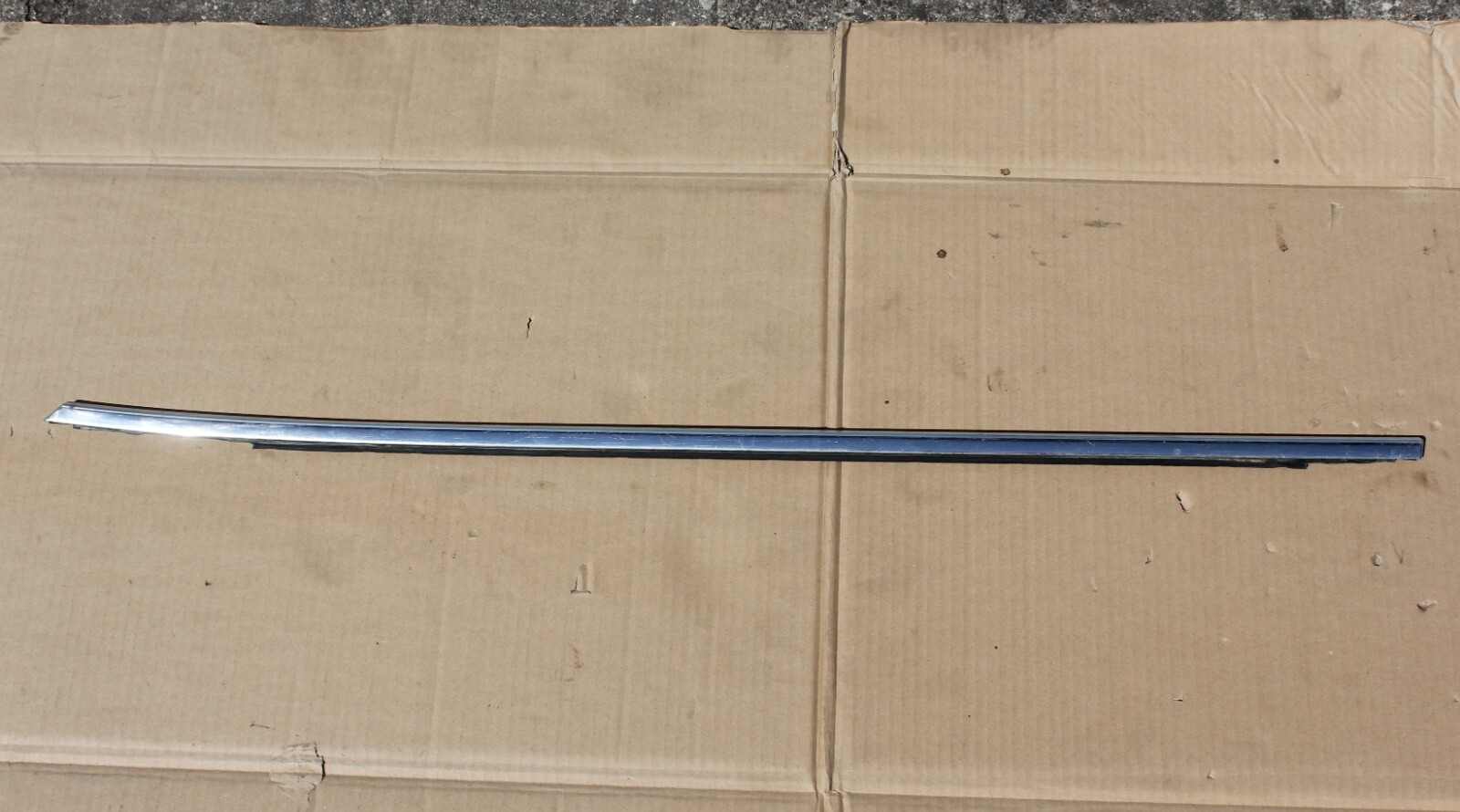 GENUINE ORIGINAL BMW E34 FRONT DOOR COVERING LEFT CHROME WITH WEATHER ...