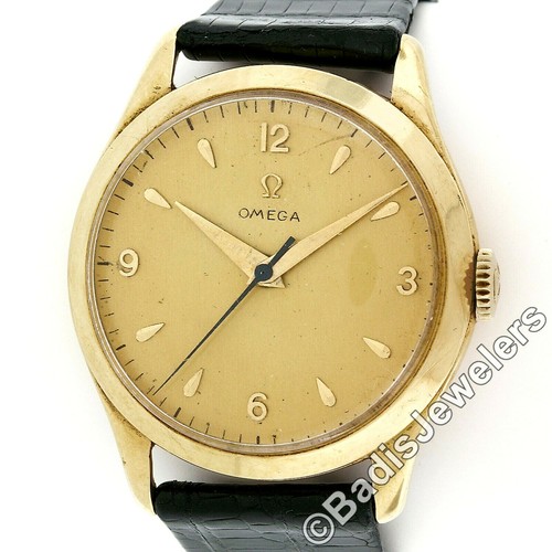 Vintage 1949 18k Gold Omega Tresor 17j Mechanical Wrist Watch 2624 ...
