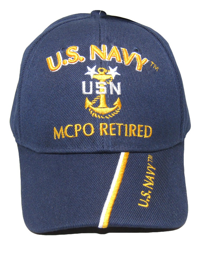 U.S. Navy MCPO Retired USN Navy Blue 3D Hat (OFFICIALLY LICENSED BY THE ...