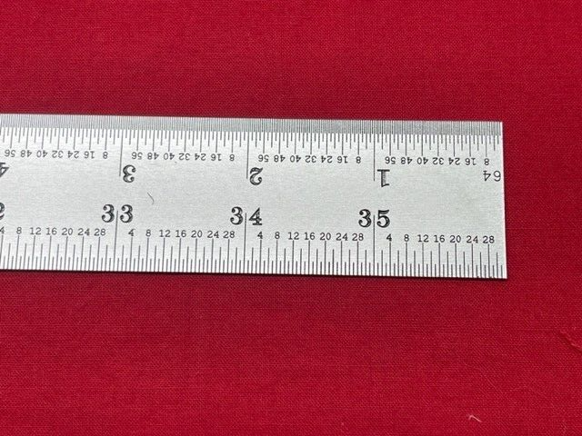 Starrett C604R-36 Spring Tempered Steel Rule with Inch Graduations IN ...