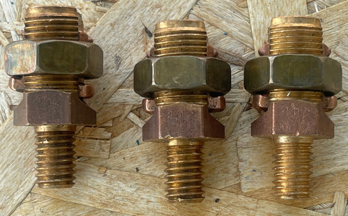 3x BKB Blackburn Copper Male Service Post 2/0-2 STR Grounding Split ...