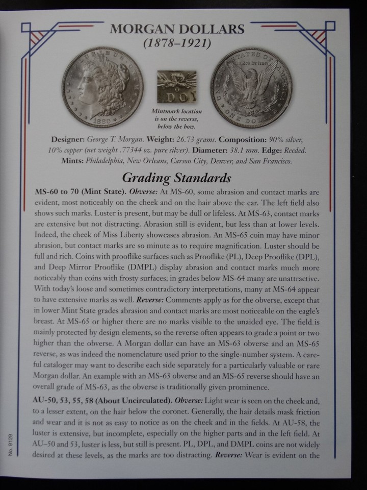 Whitman Morgan Silver Dollars Coin Album Book Number 2 1892-1921 | eBay