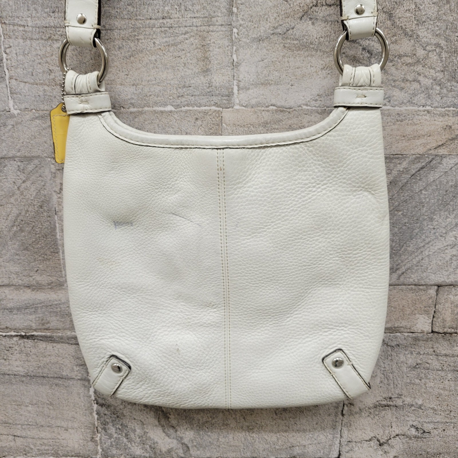 Coach Penelope Large Chalk White Pebbled Leather Cros… - Gem