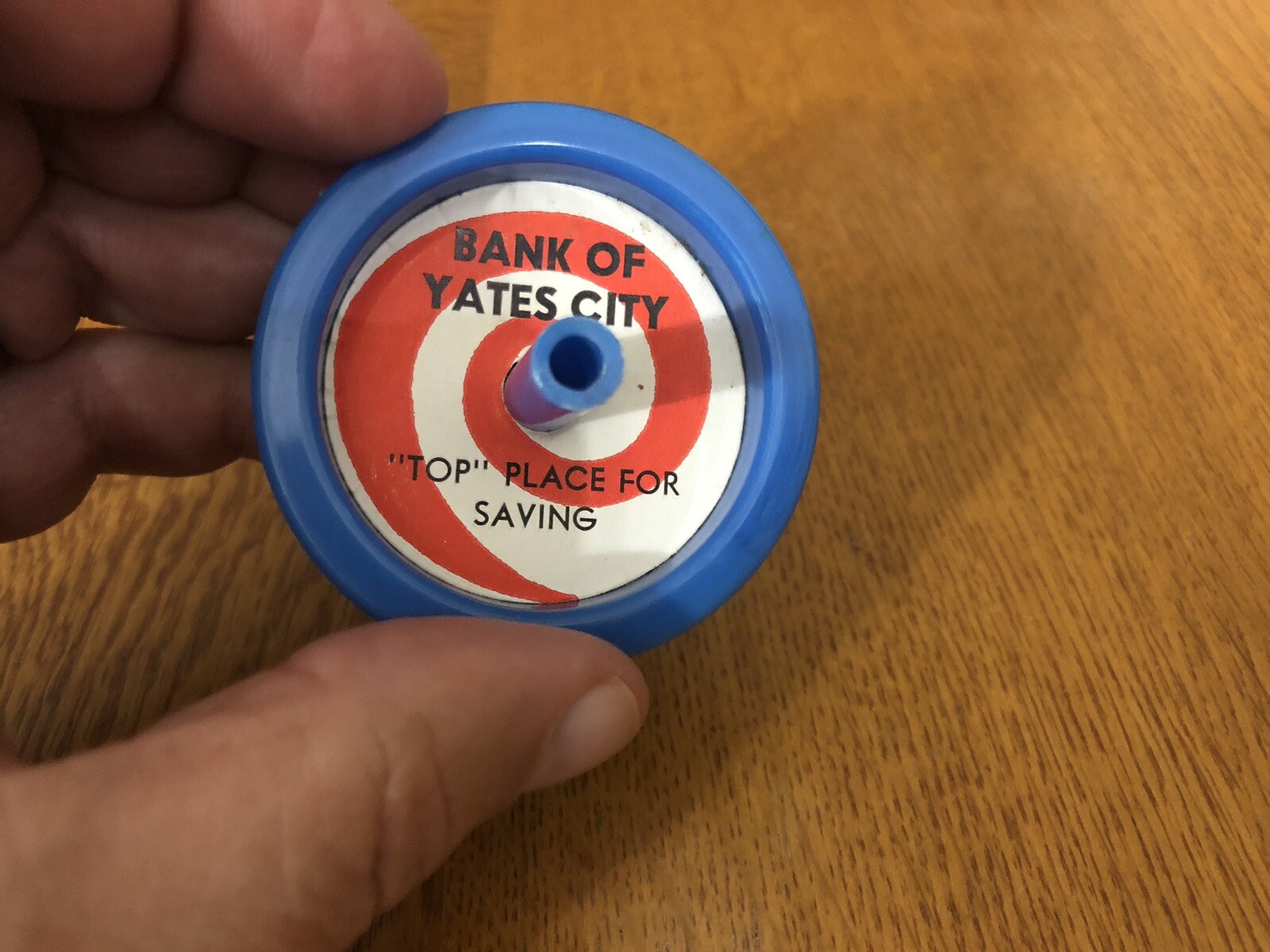 VINTAGE BANK OF YATES CITY ADVERTISING TOY PROMOTIONAL TOP YATES CITY ...