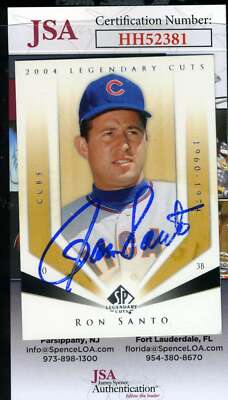 Ron Santo 2004 Upper Deck JSA Coa Autograph Authentic Hand Signed | eBay