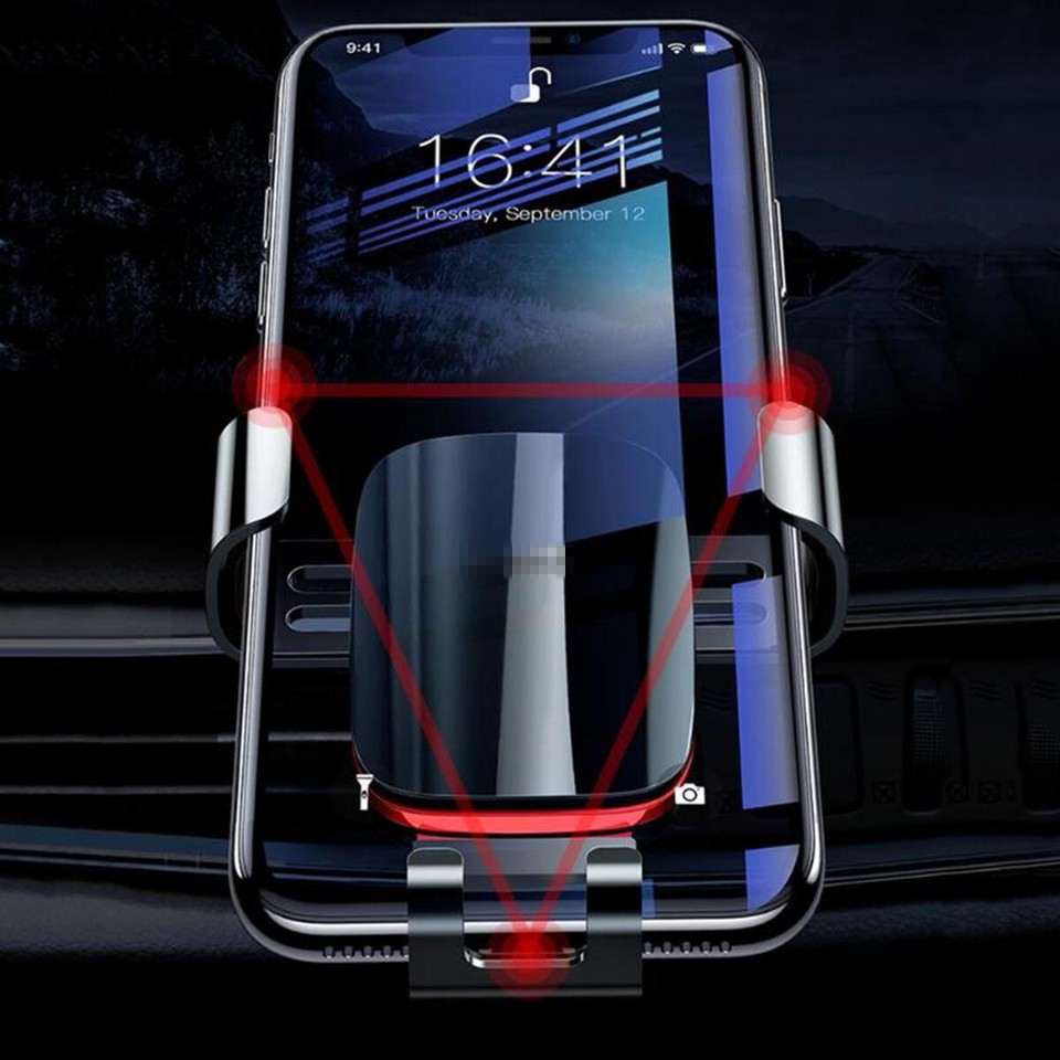 Black Aluminum Alloy/ABS Car Dash CD Slot Cell Phone GPS Mount Holder ...