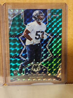 Boye Mafe 2022 Mosaic Green Mosaic Prizm Rookie Card Seattle Seahawks ...
