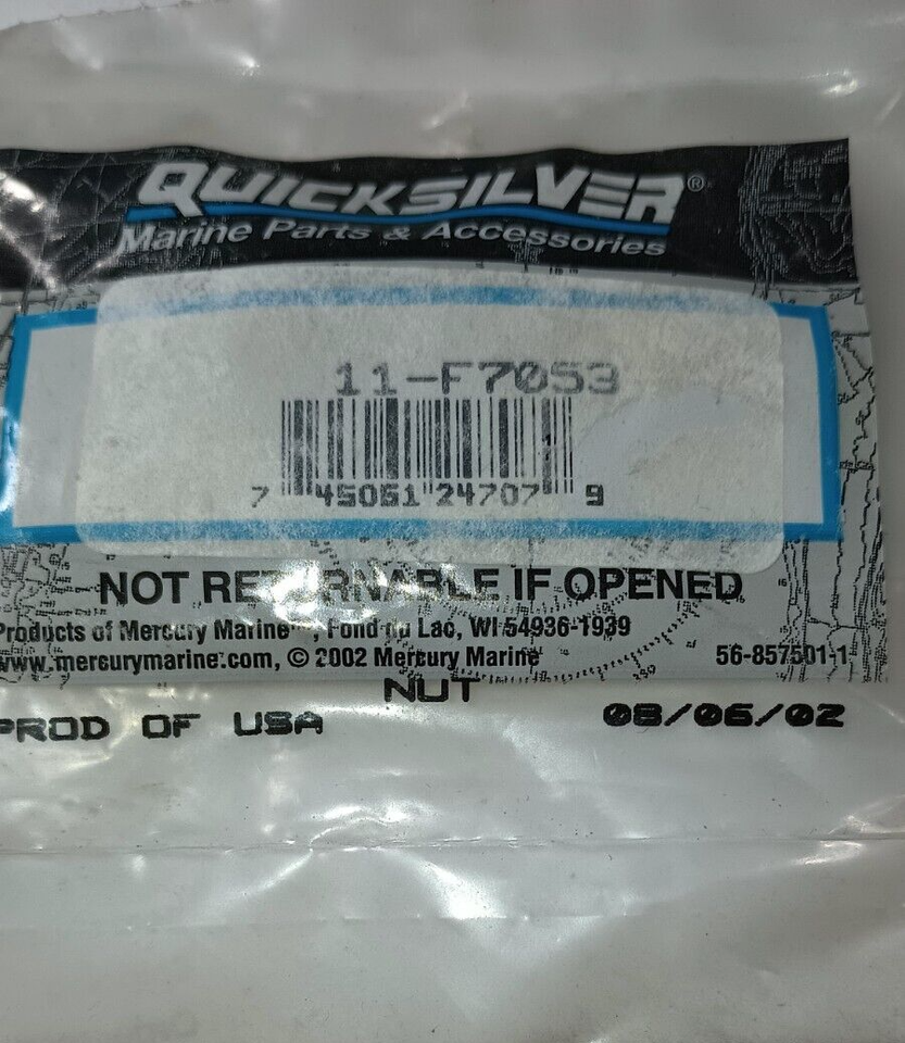 Mercury Quicksilver 11-F7053 Nut | eBay
