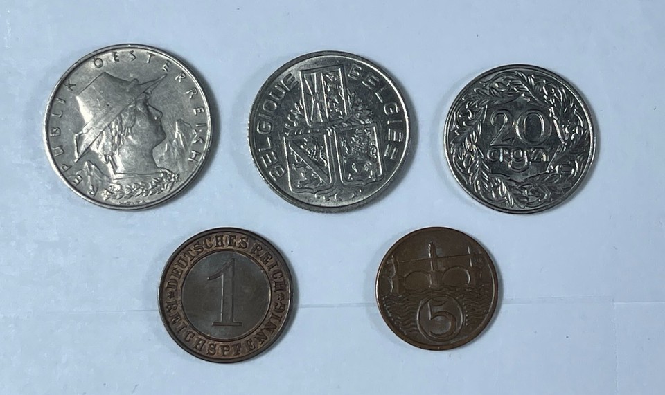 Mixed 5 nicer older small denomination Foreign Coins (#2645) | eBay