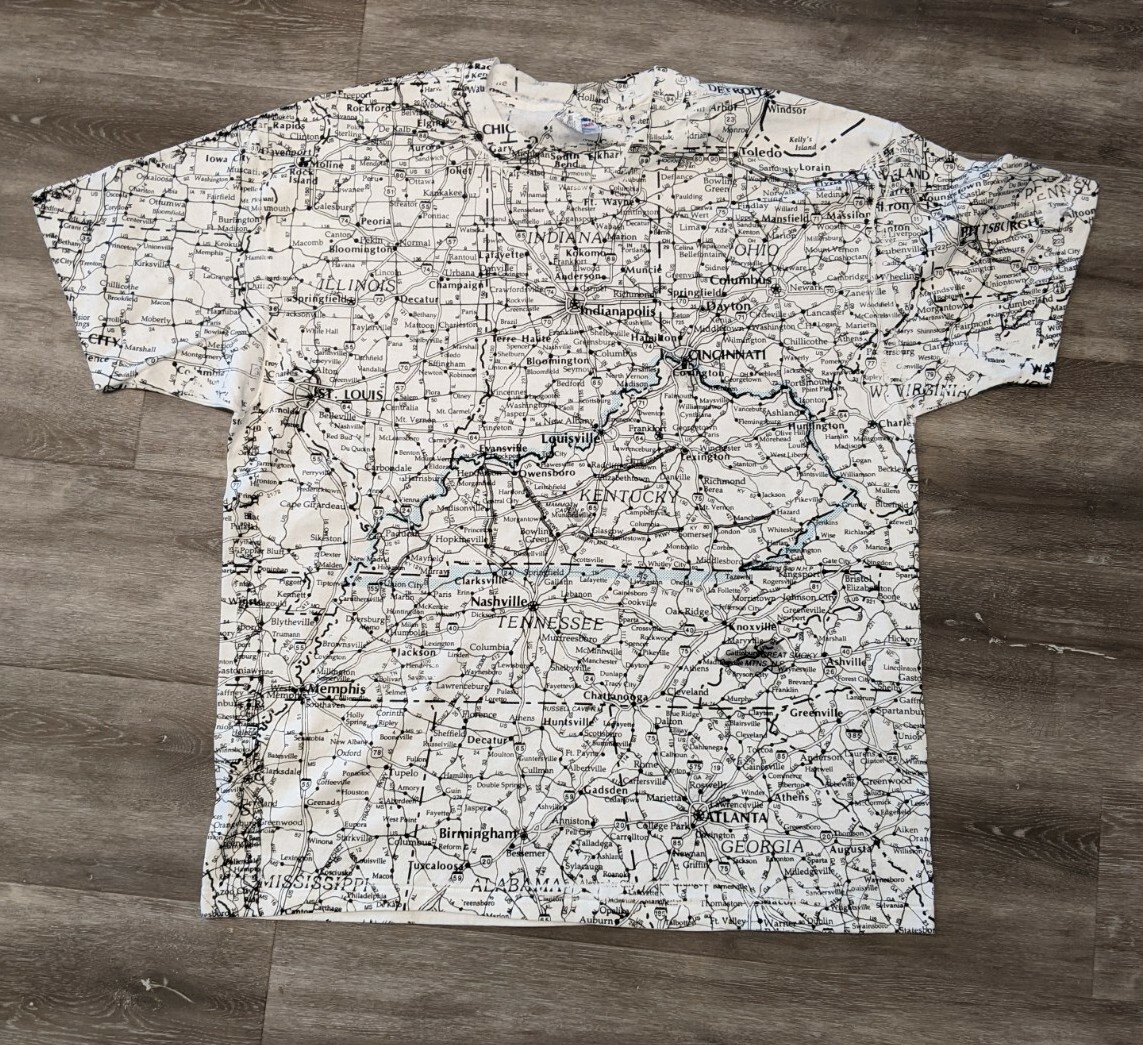 Vintage 90s Kentucky state Road Map, includes surroun… - Gem