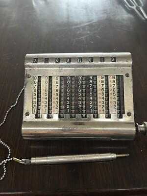 Ca. 1912 Golden Gem Adding Machine Antique Calculator 8 Digit/Chain ...