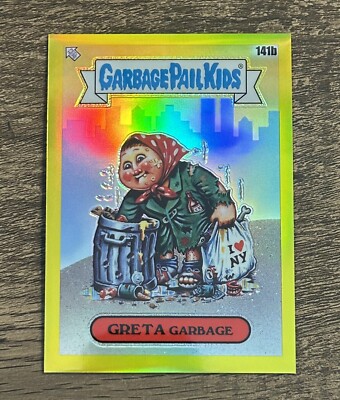 2021 Garbage Pail Kids Chrome Series 4 Greta Garbage 141b Yellow ...