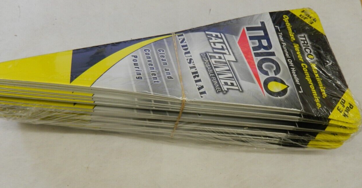 TRICO 9 oz Capacity Heavy-Grade Paper Funnel 12 packs of 3 funnels ...