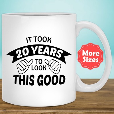 20th Birthday Mug Coffee Cup 20 Twenty Af Twentieth 2001 Funny Gift For ...