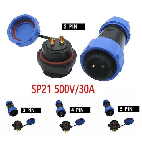 SP21 2Pin/3Pin/4Pin/5Pin Multipole Panel IP68 Waterproof Plug Socket | eBay