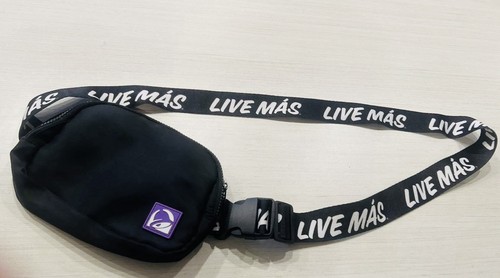 NEW Taco Bell Live Mas Logo Black Fanny Pack Waist Belt Bag Crossbody ...