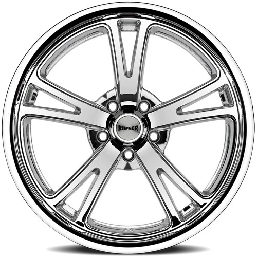 (Set of 4) Staggered-Ridler 606 18x8,18x9 5x4.75" +0mm Chrome Wheels ...