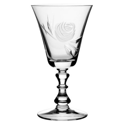 Set Of 8 Vintage Rose Pattern Goblets Vintage Fostoria Crystal Etched 6 ...