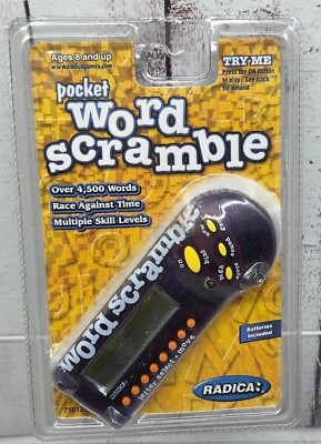 NEW Radica Pocket Electronic Word Scramble Game Fun Play On Words ...