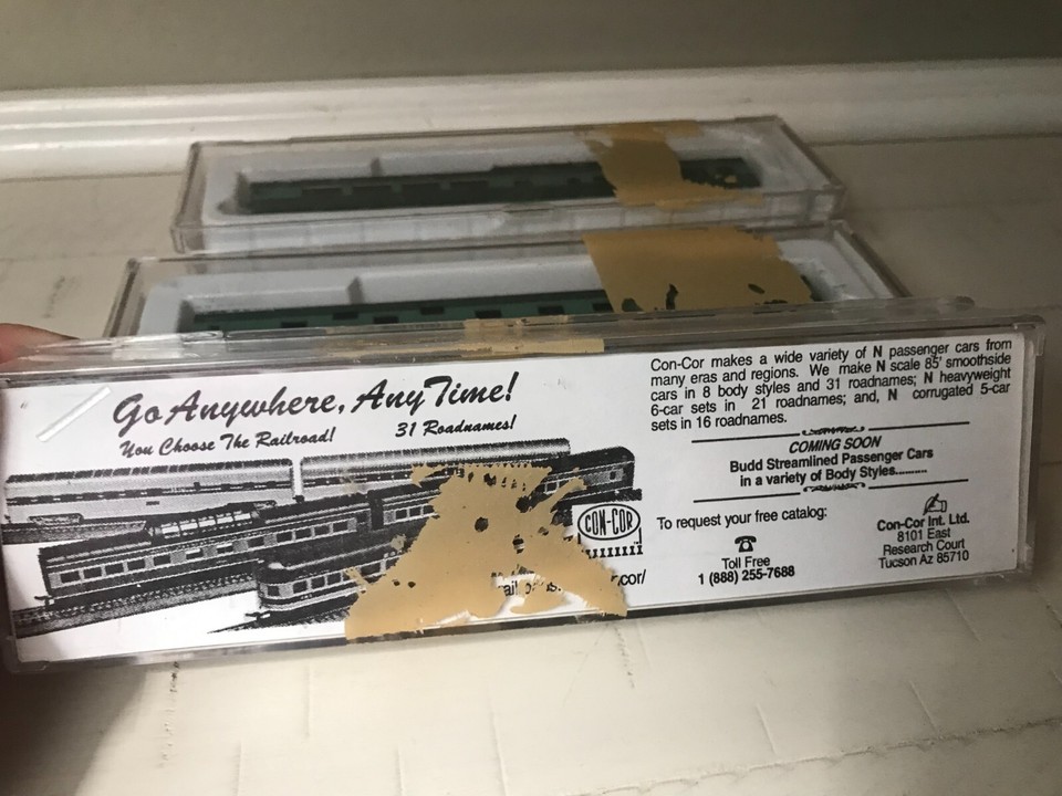 Con-cor N-Scale Crescent Limited 3 Car Set Green | eBay