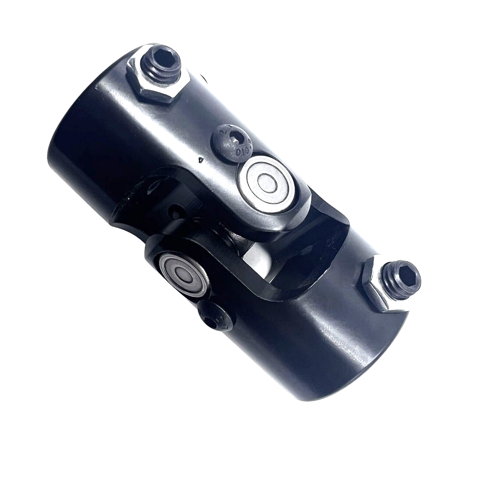 New 1" DD X 1" DD Single Steering U Joint Coupler Black Steel Universal ...