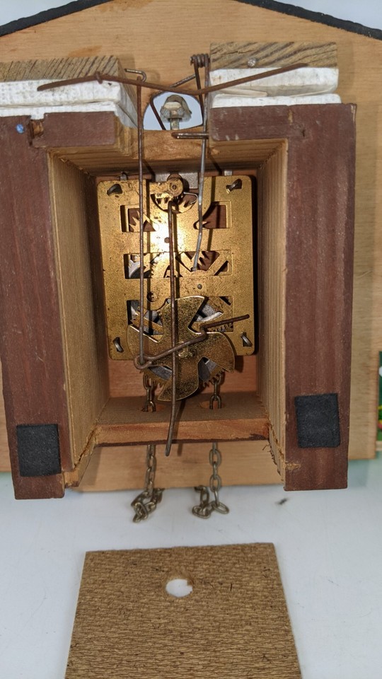 Vintage German Cuckoo Clock Wood Wall Hanging Germany Pendulum Tick ...