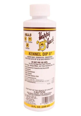 Happy Jack Kennel Dip II Flea Tick Dip Kills Lice & Ear Mites 8oz | eBay