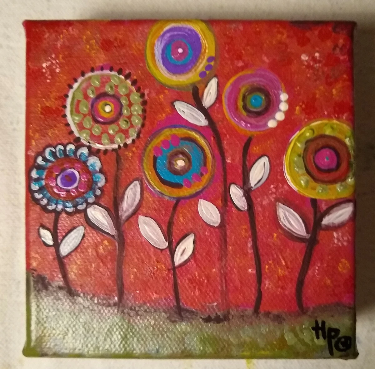 Easy Abstract Flower Painting Ideas