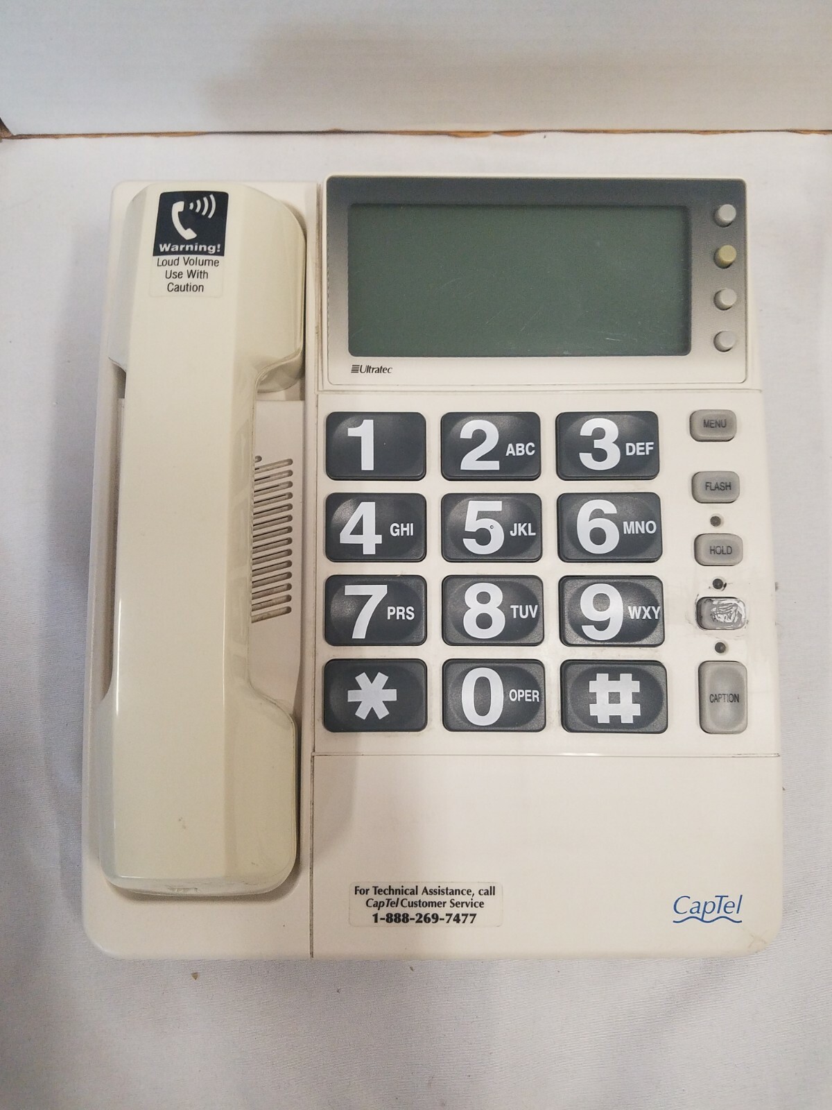 Ultratec Cap Tel Big Button Captioned Hearing Impaired Telephone Model ...