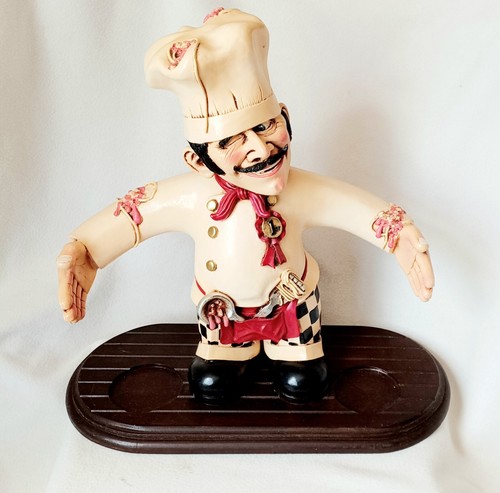 Vintage PETER MOOK Signed ITALIAN CHEF Figure Restaurant Style STATUE ...