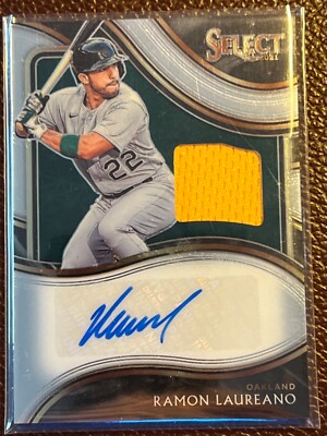 2021 PANINI SELECT SIGNATURE MATERIALS RAMON LAUREANO AUTO #SM-RL SN 21 ...