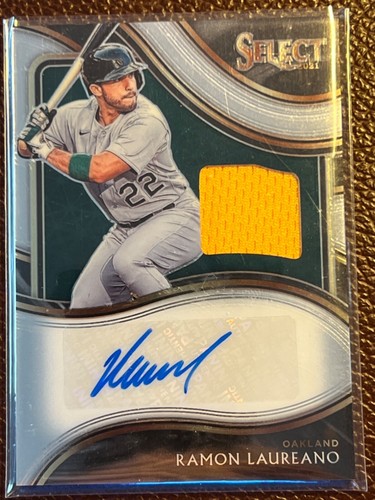 2021 PANINI SELECT SIGNATURE MATERIALS RAMON LAUREANO AUTO #SM-RL SN 21 ...