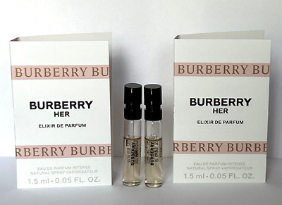 2x Burberry Her Elixir EDP Vial 1.5 ml Sample Perfume Spray NEW | eBay
