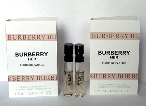 2x Burberry Her Elixir EDP Vial 1.5 ml Sample Perfume Spray NEW | eBay