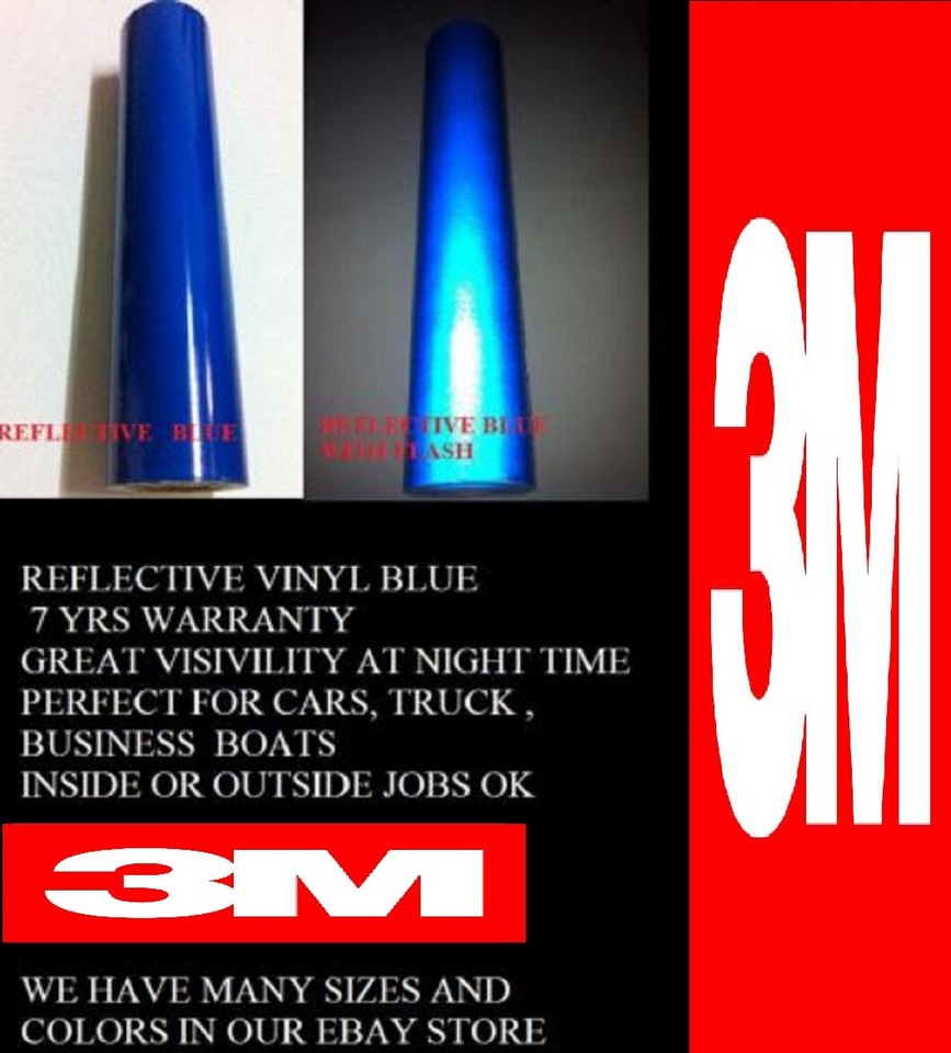 12" x 10 Feet Adhesive backed vinyl Sign 3M White Red Blue Yellow ...