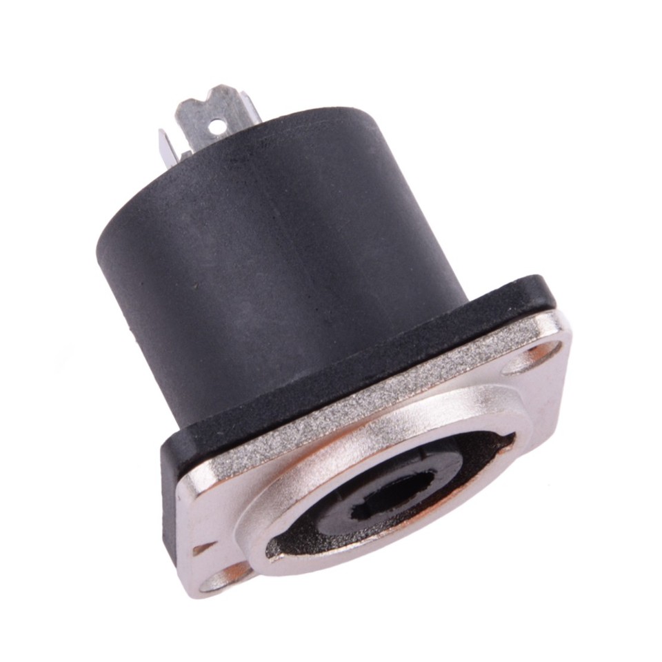 2Pc 4Pin Female Four Core Speaker Connector Adapter Audio Cable Panel ...