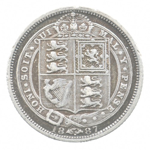 SILVER - Dime-Sized - 1887 Great Britain 1 Shilling - World Silver Coin ...
