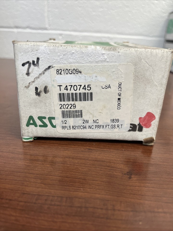 ASCO 1/2" Solenoid Valves - Brass (8210G094) | eBay